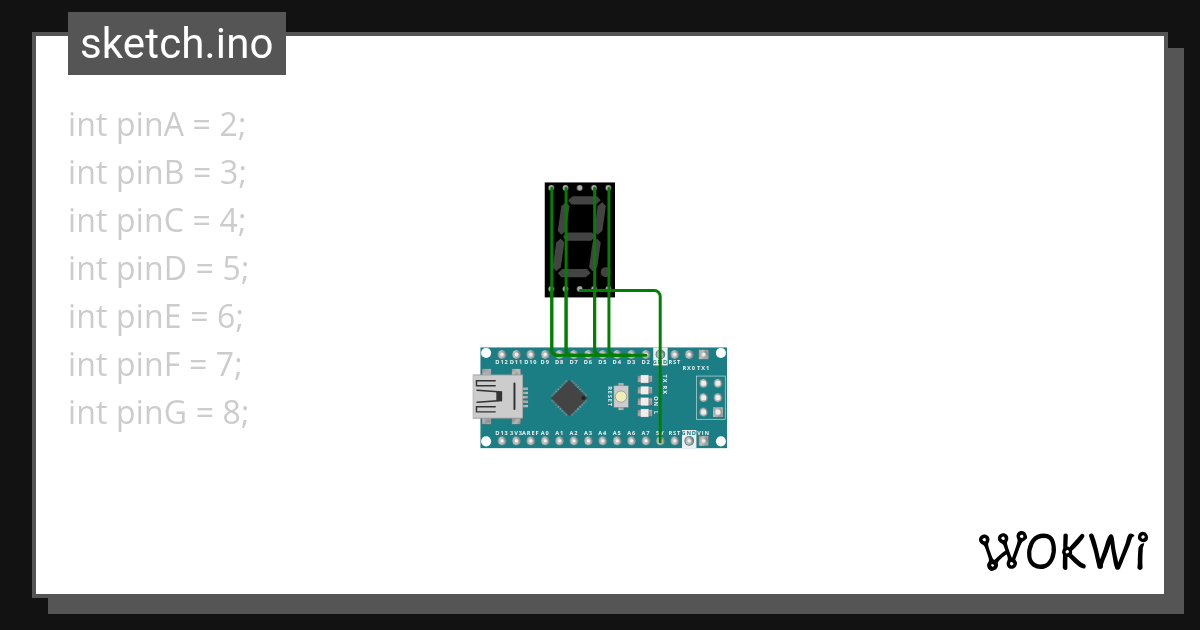 seven - Wokwi ESP32, STM32, Arduino Simulator