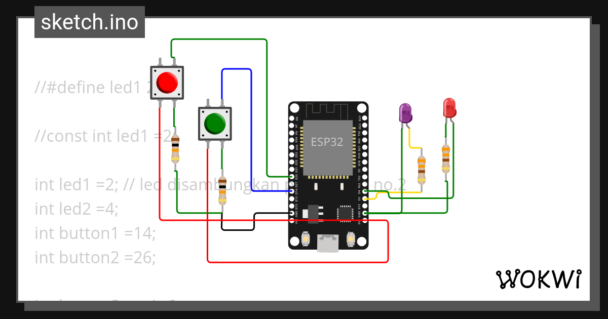 Buttonled Wokwi Esp32 Stm32 Arduino Simulator 