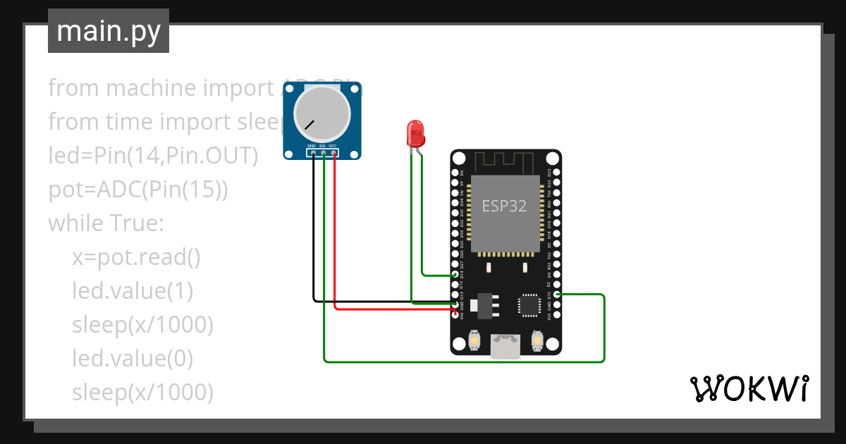 blinking control - Wokwi ESP32, STM32, Arduino Simulator