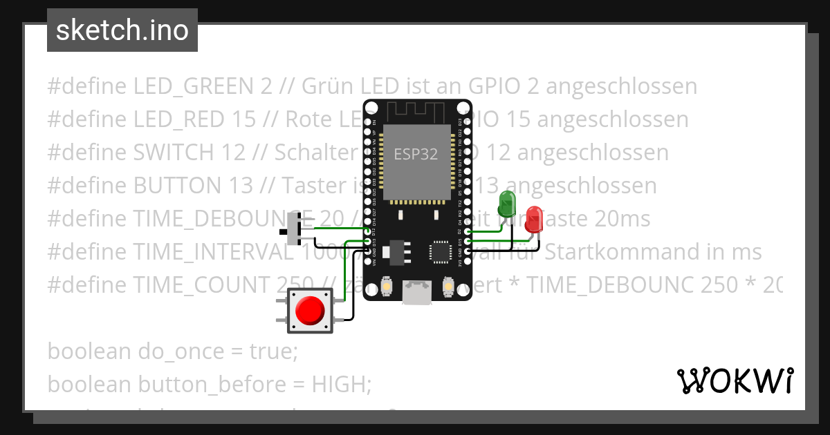 Zähl MAL die Anzahl der Tasten-Betätigungen - Wokwi ESP32, STM32, Arduino Simulator
