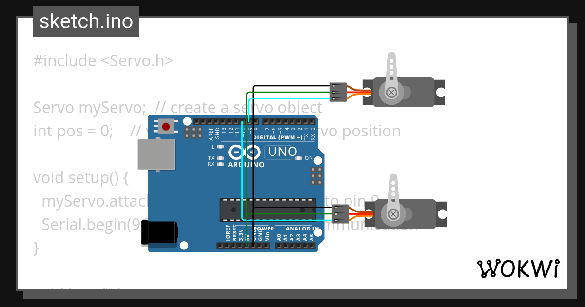V1 Piston Model - Wokwi ESP32, STM32, Arduino Simulator