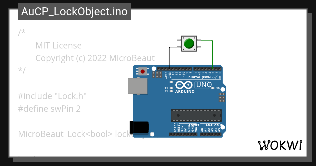 AuCP_LockObject.ino - Wokwi ESP32, STM32, Arduino Simulator