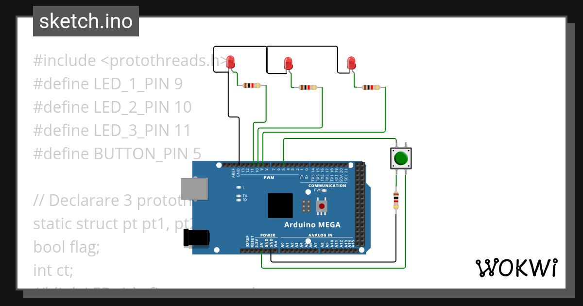 Protothreads - Wokwi ESP32, STM32, Arduino Simulator