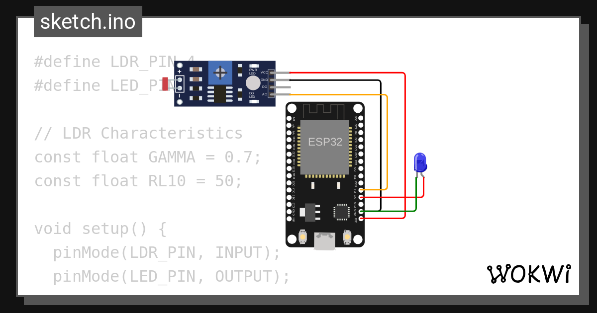 Ldr Using Esp32 Wokwi Esp32 Stm32 Arduino Simulator 6284