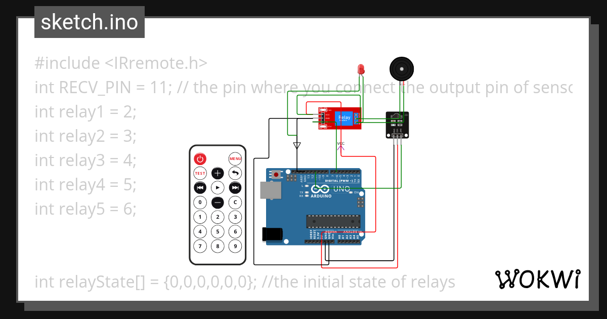 ir relay good - Wokwi ESP32, STM32, Arduino Simulator