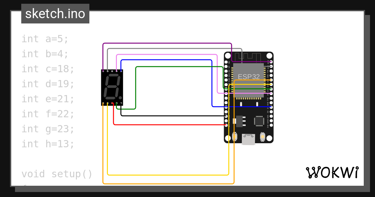 Roll No Display In Seven Segment Wokwi Esp32 Stm32 Arduino Simulator 9359