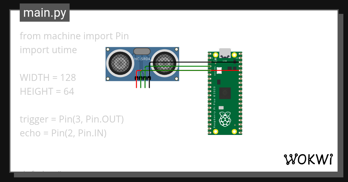 ultrasonic pico - Wokwi ESP32, STM32, Arduino Simulator