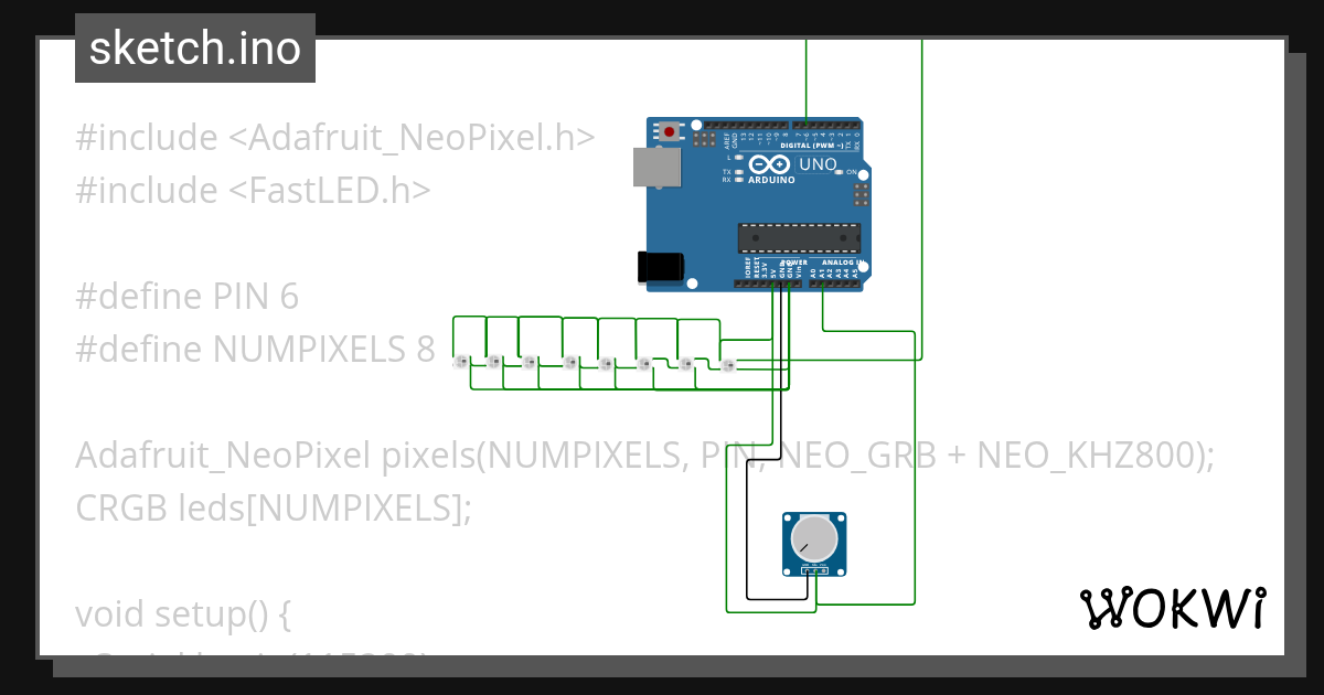 Shiftlight Funktionsfähig 8 LED Copy - Wokwi ESP32, STM32, Arduino Simulator