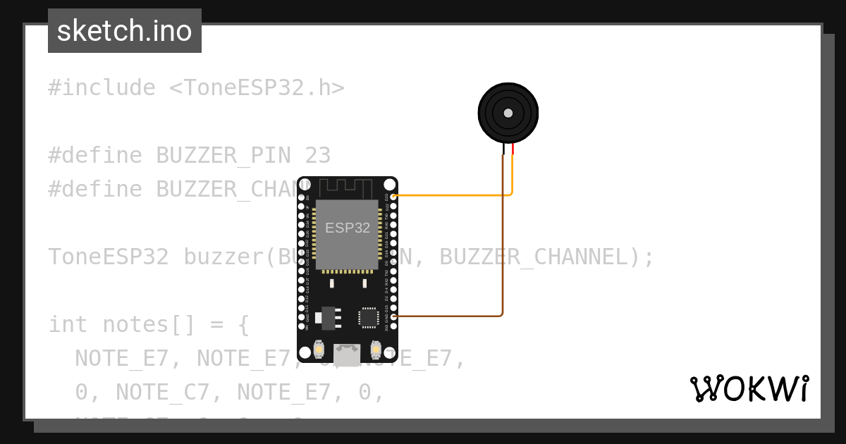 Buzzer Wokwi Esp32 Stm32 Arduino Simulator 3548