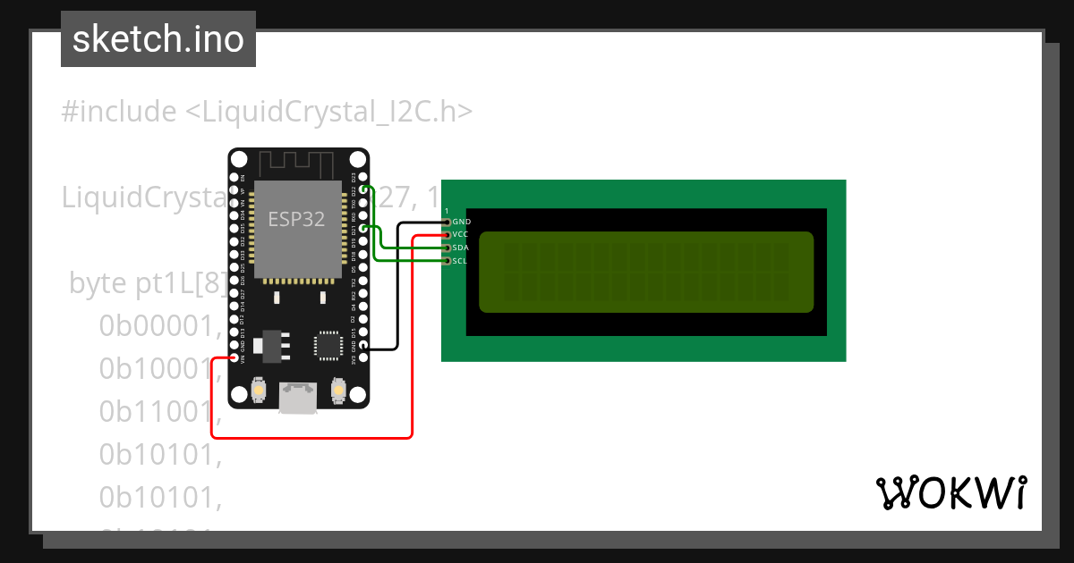 LCD - Wokwi ESP32, STM32, Arduino Simulator