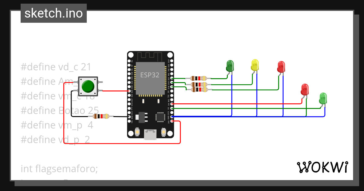 Atividade 3 - Wokwi ESP32, STM32, Arduino Simulator