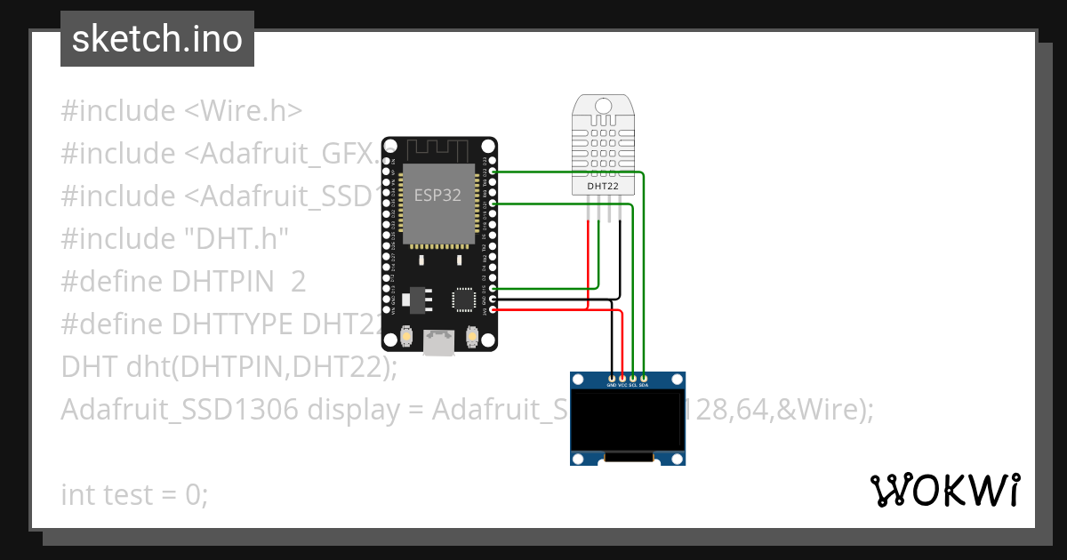 DHT_OLED - Wokwi ESP32, STM32, Arduino Simulator DHT_OLED - Wokwi ESP32, STM32, Arduino Simulator