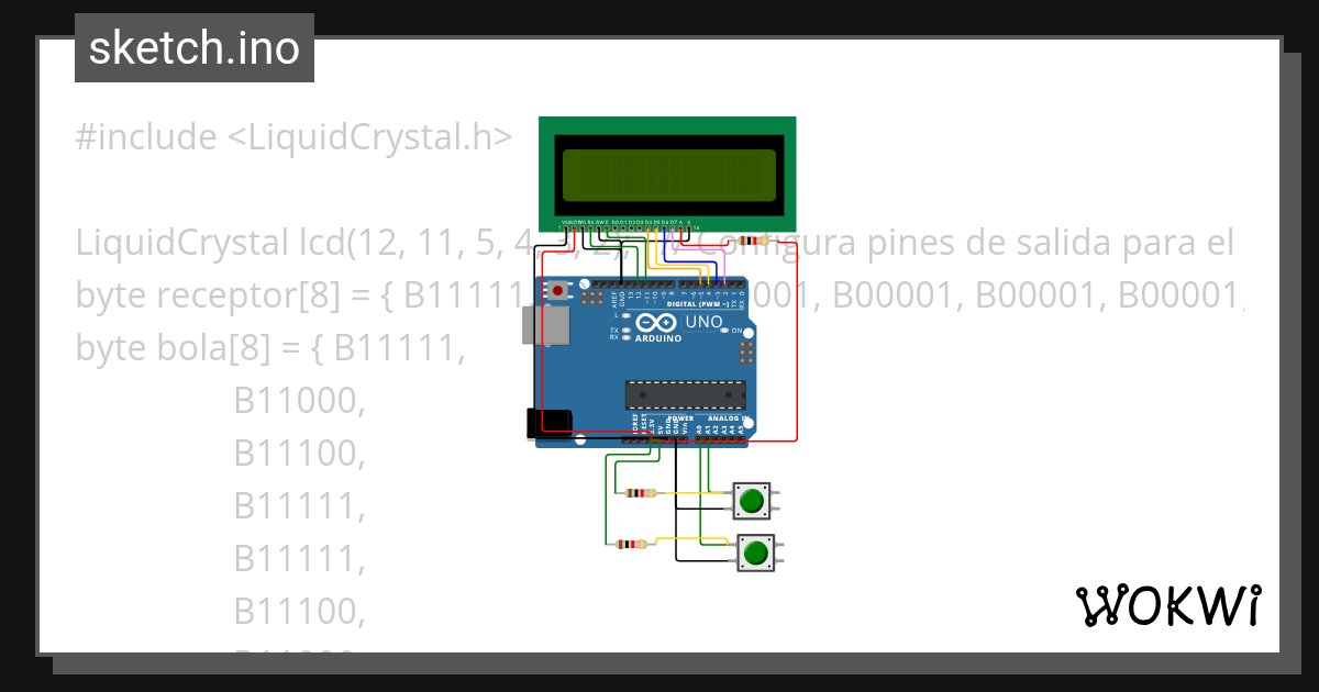 juego arduino lcd - Wokwi ESP32, STM32, Arduino Simulator