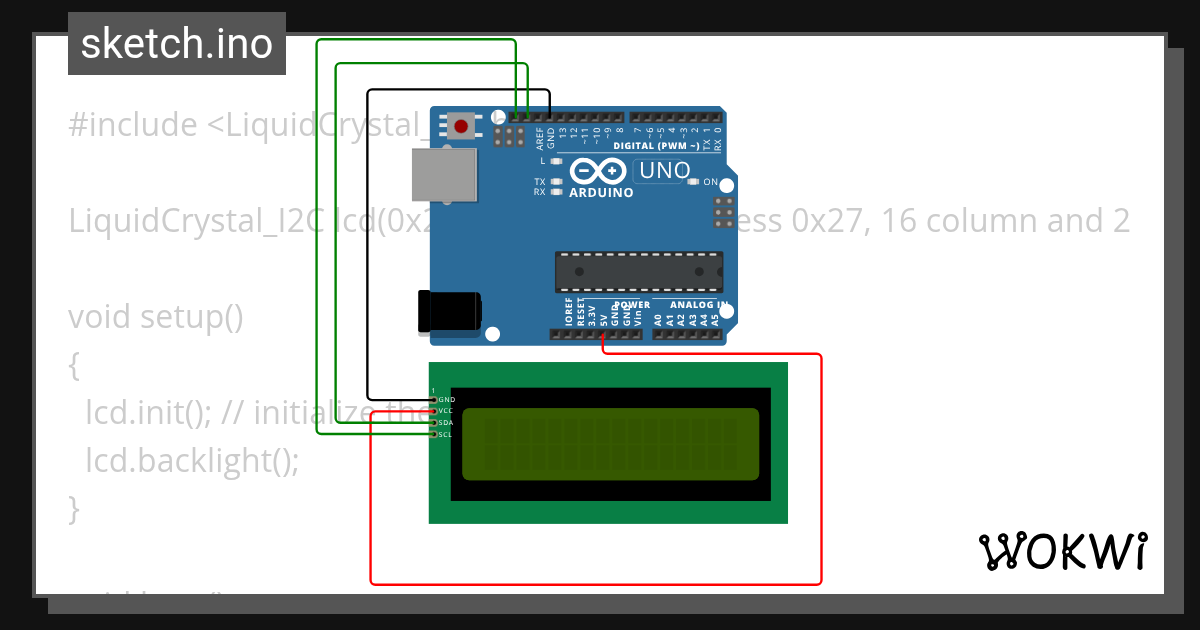 LCD_TYPEWRITER - Wokwi ESP32, STM32, Arduino Simulator