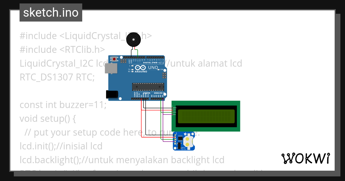 Jam Digital Wokwi Esp32 Stm32 Arduino Simulator 