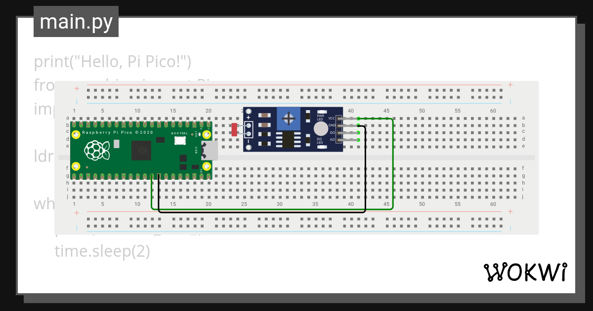 ldr with led - Wokwi ESP32, STM32, Arduino Simulator
