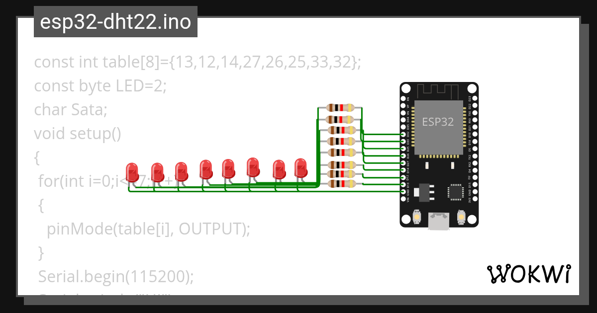 8燈跑馬 Copy - Wokwi ESP32, STM32, Arduino Simulator