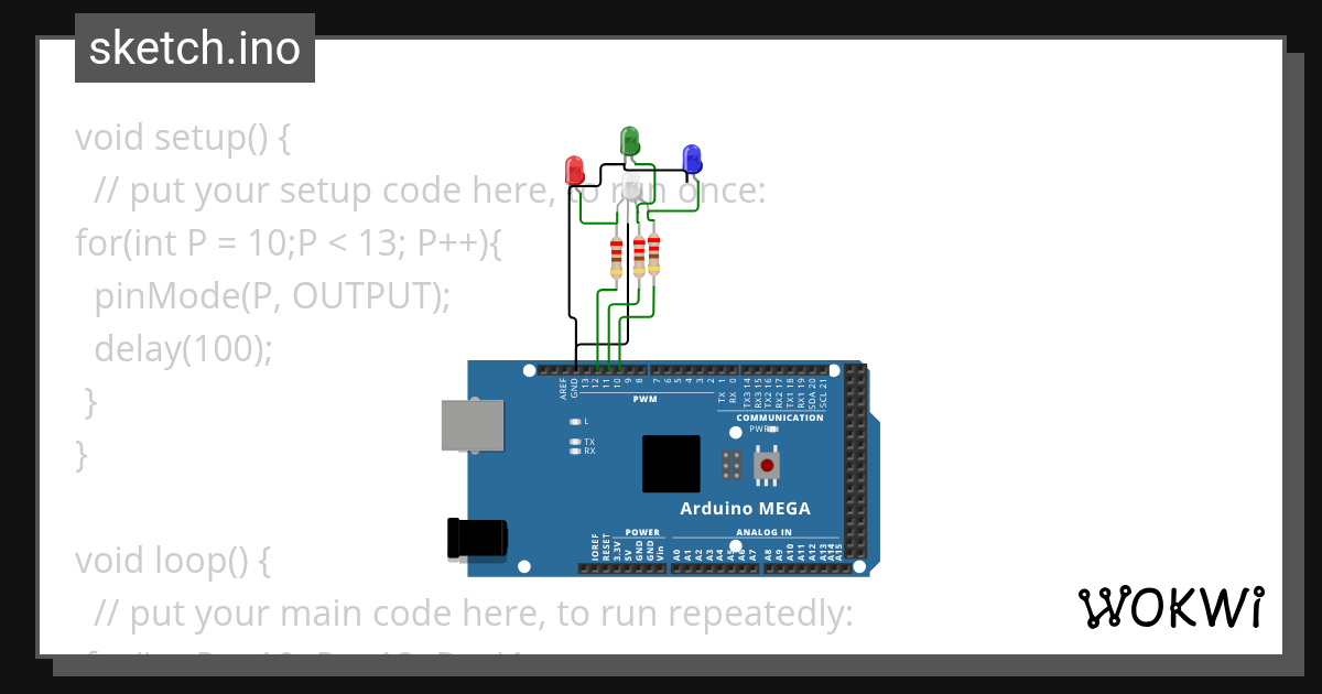 Farbwechsel - Wokwi ESP32, STM32, Arduino Simulator