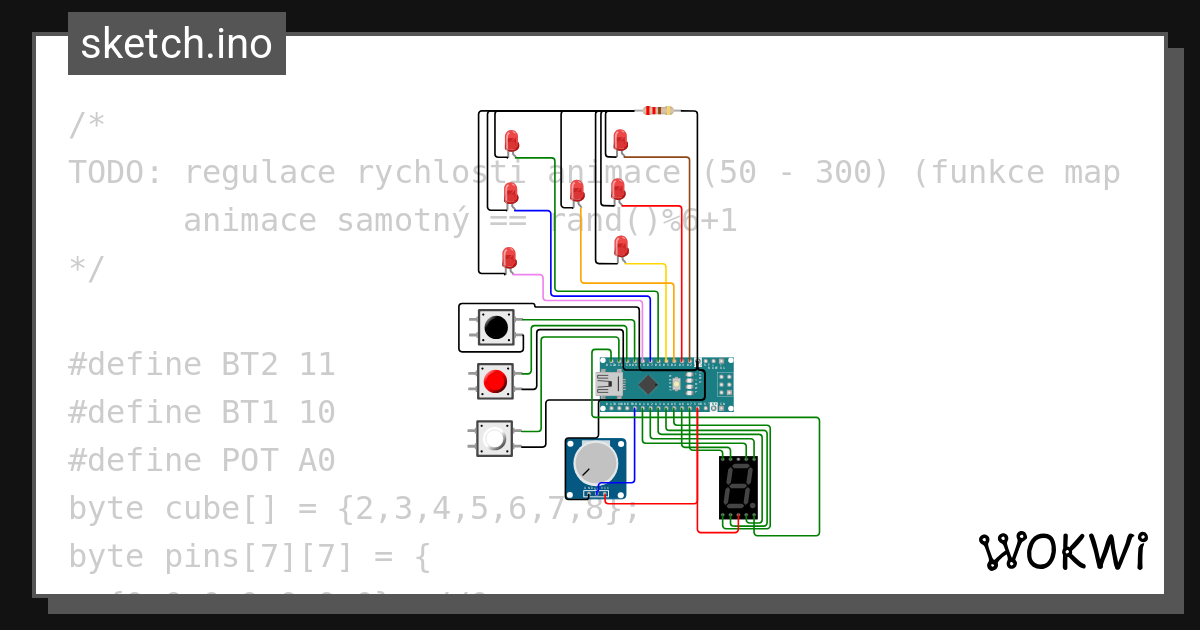 Projekt Kostka Wokwi Esp32 Stm32 Arduino Simulator 0014