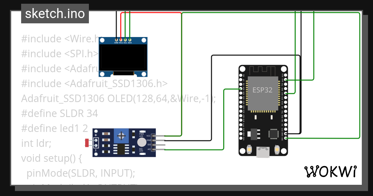 OLED - Wokwi ESP32, STM32, Arduino Simulator