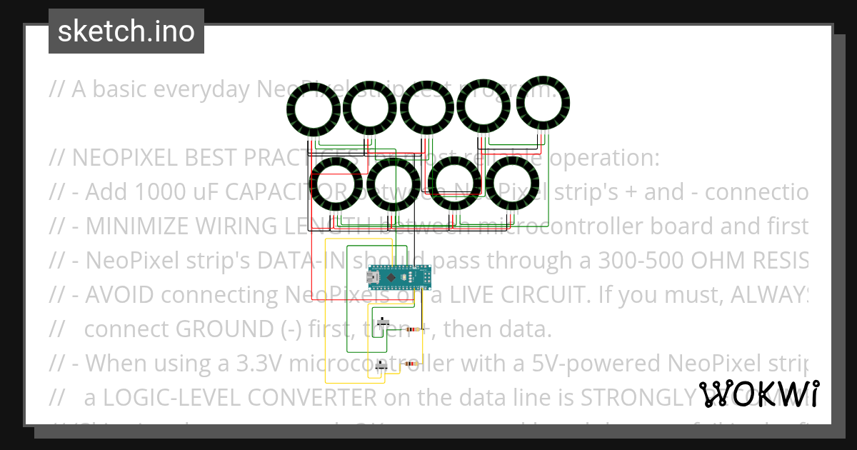 Ledstrip_lys_toiletvogne_NANO_with_green - Wokwi Arduino and ESP32 ...