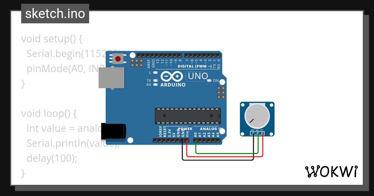 Potenciómetro Wokwi Esp32 Stm32 Arduino Simulator 6304