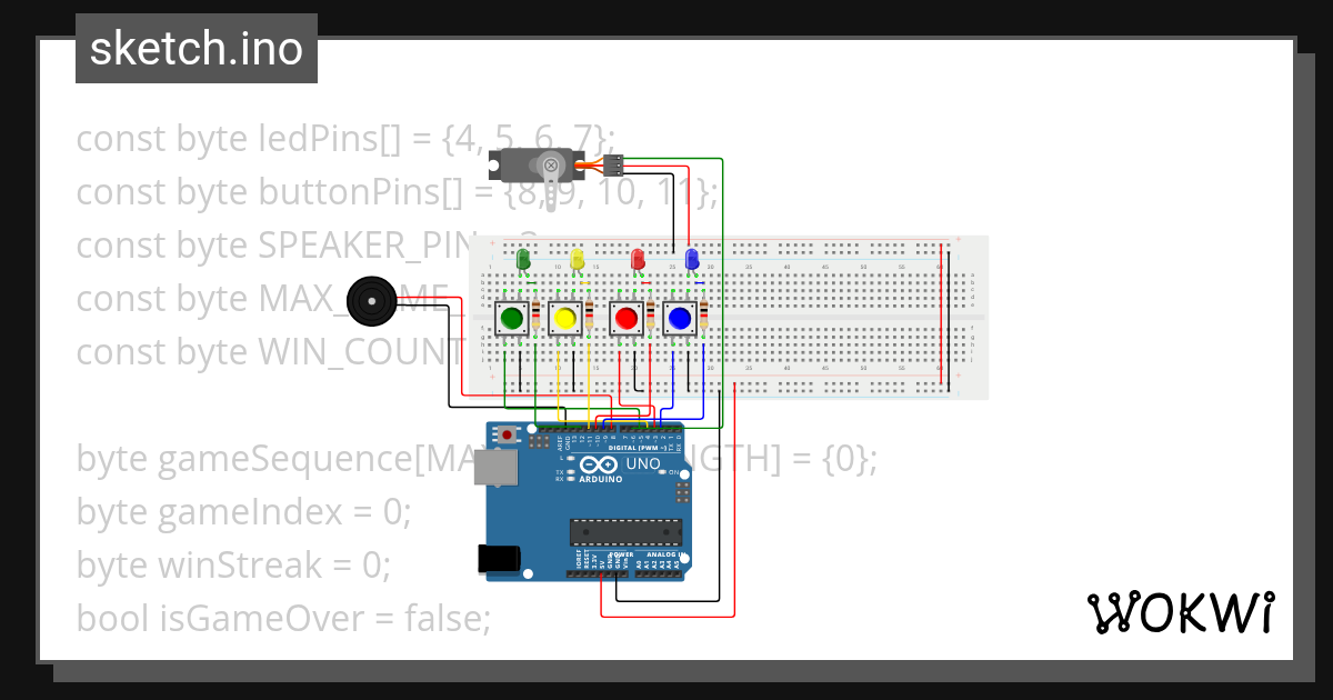 DIP SIMON SAYS - Wokwi ESP32, STM32, Arduino Simulator