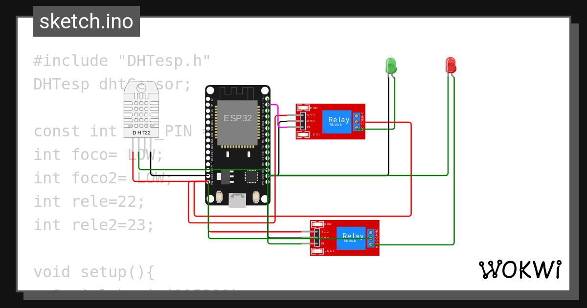 Relay And Temperature Wokwi Esp32 Stm32 Arduino Simulator 3012