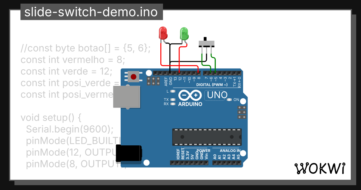 Slide Switch V2 - Wokwi ESP32, STM32, Arduino Simulator