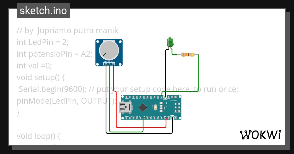 Jupri anto arduino uno Copy - Wokwi ESP32, STM32, Arduino Simulator