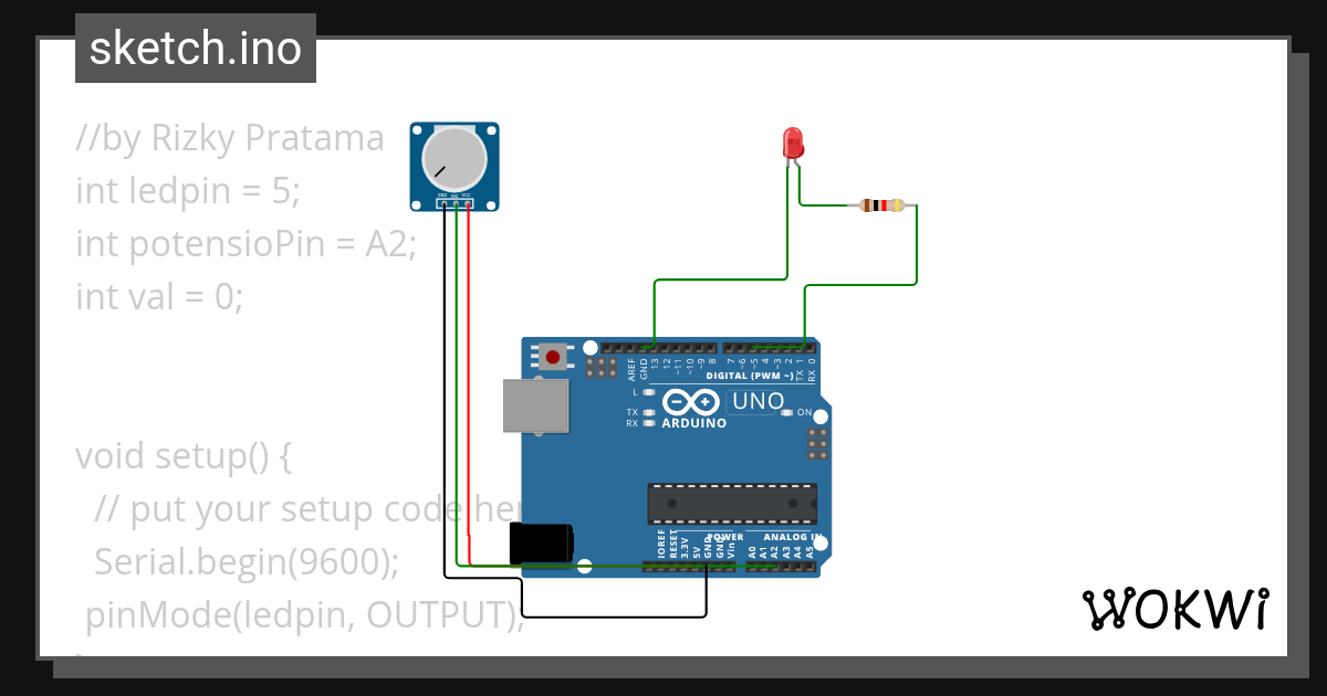 Potensiometer yg benar by Rizky Pratama XI AV - Wokwi ESP32, STM32 ... Potensiometer yg benar by Rizky Pratama XI AV - Wokwi ESP32, STM32 ...
