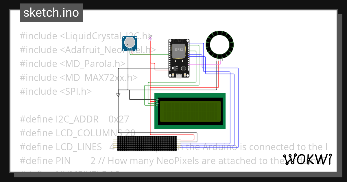 dB Meter Pixel - Wokwi ESP32, STM32, Arduino Simulator