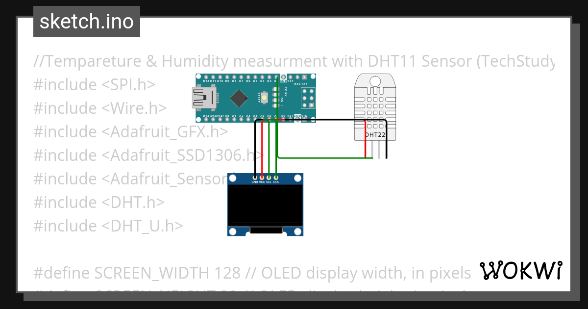 DHT-22 TEST - Wokwi Arduino and ESP32 Simulator