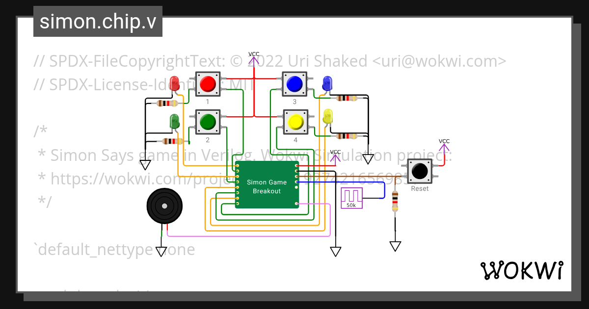 simon-game-verilog Copy - Wokwi ESP32, STM32, Arduino Simulator