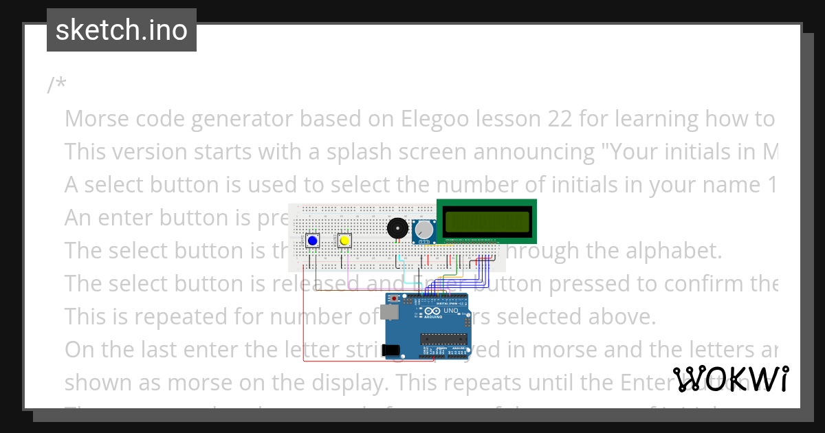 Morse Generator Wokwi Arduino And Esp32 Simulator 3306