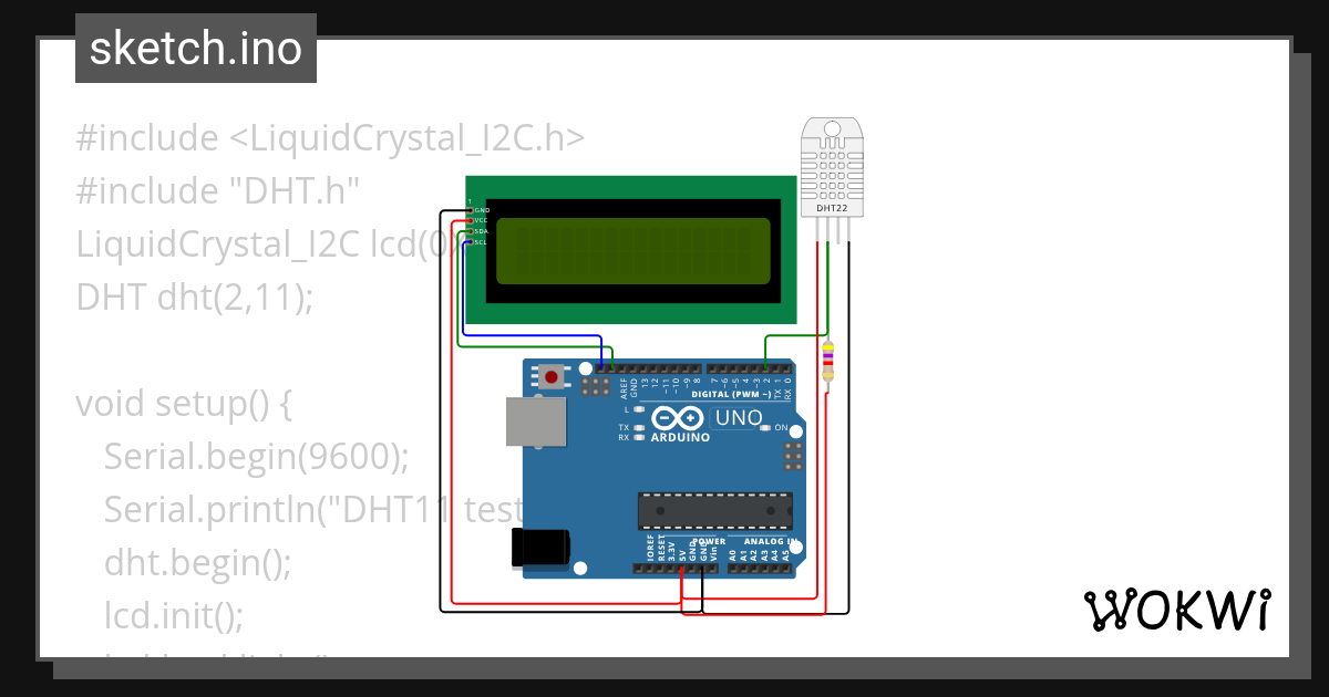 溫度感測器 Lcd Wokwi Esp32 Stm32 Arduino Simulator 7107