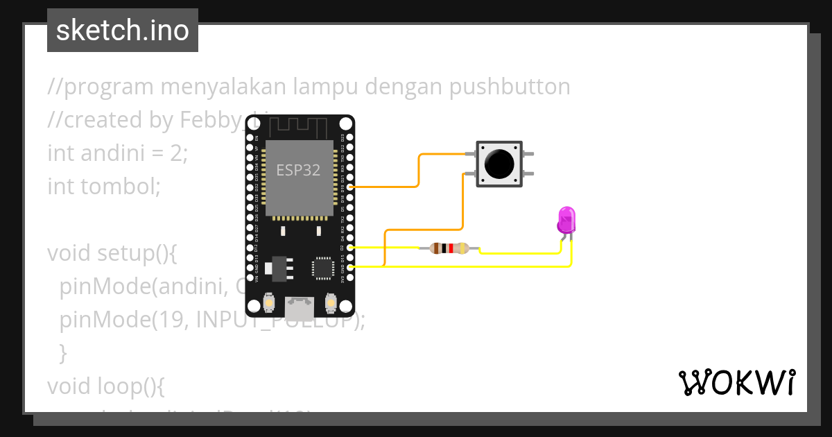 PROJEK ANDINI - Wokwi ESP32, STM32, Arduino Simulator