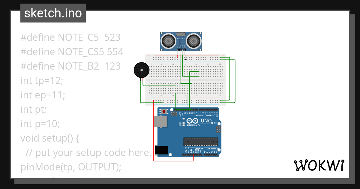 Distance Sensor Wokwi Esp32 Stm32 Arduino Simulator 1492