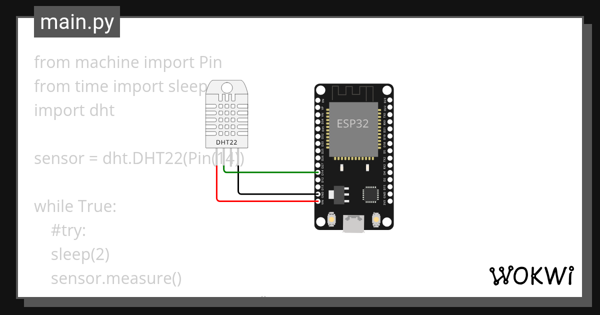 dht22 sample Copy - Wokwi ESP32, STM32, Arduino Simulator