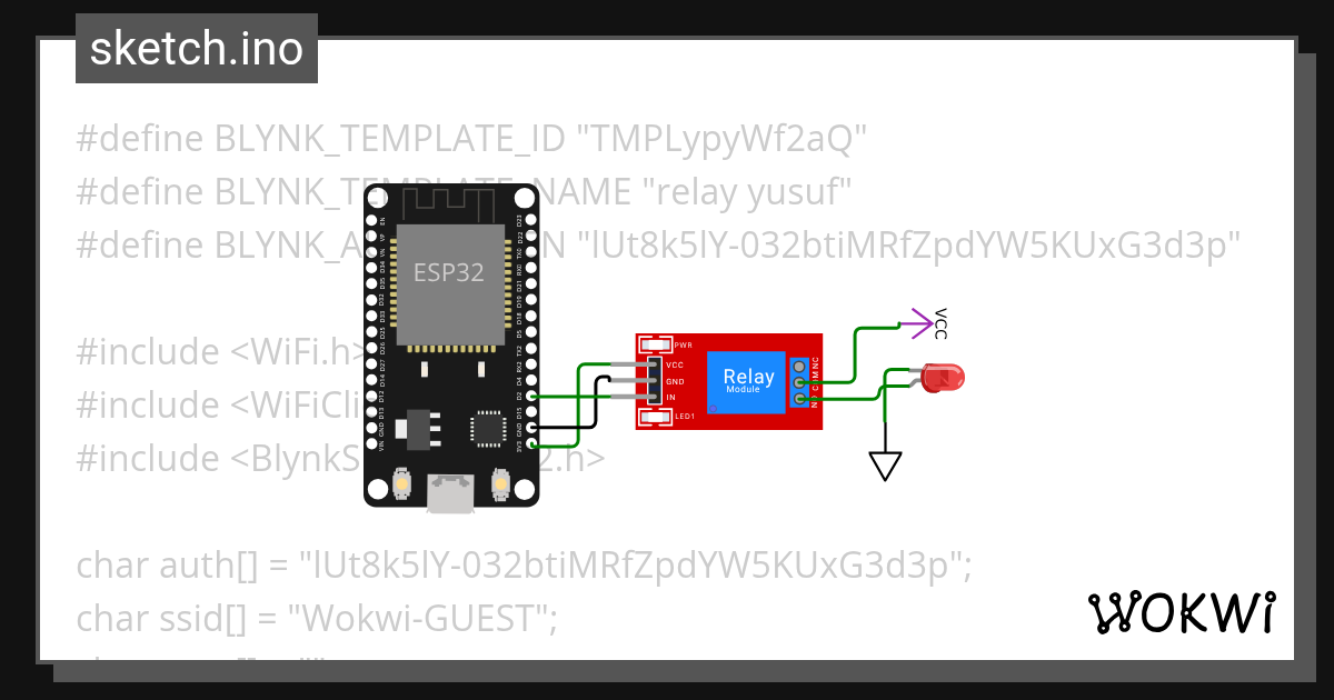relay esp32 - Wokwi ESP32, STM32, Arduino Simulator