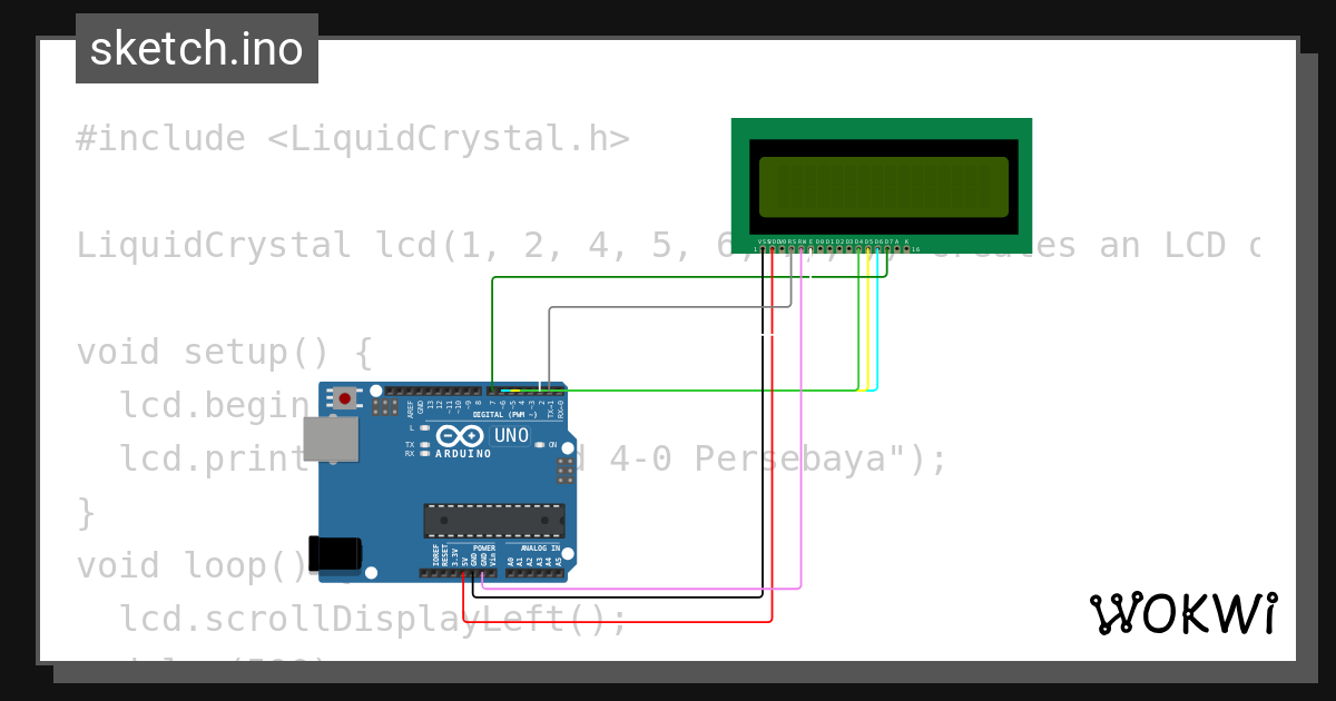 Scrolling Text Luthfi Wokwi Esp32 Stm32 Arduino Simulator