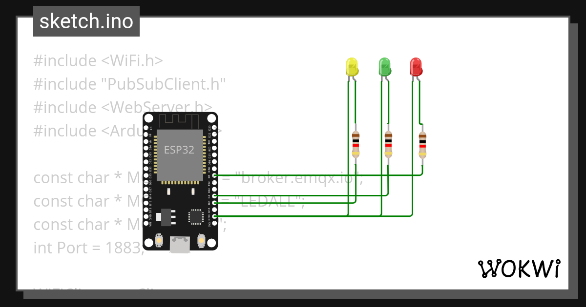 Đèn Giao thông - Wokwi ESP32, STM32, Arduino Simulator