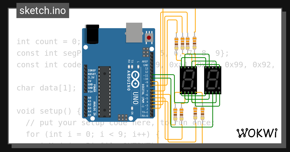 7seguart Wokwi Arduino And Esp32 Simulator