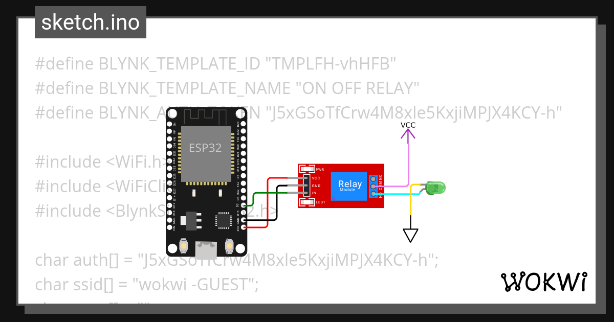 off relay - Wokwi ESP32, STM32, Arduino Simulator