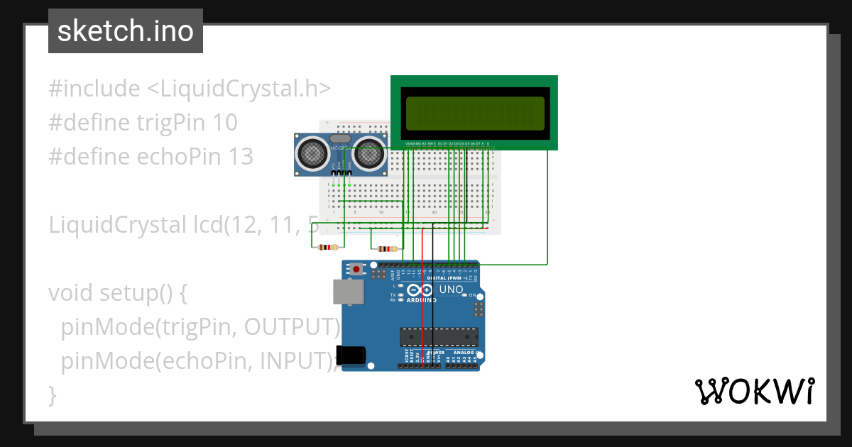 Ultrasonic Range Finder Wokwi Esp32 Stm32 Arduino Simulator 4318