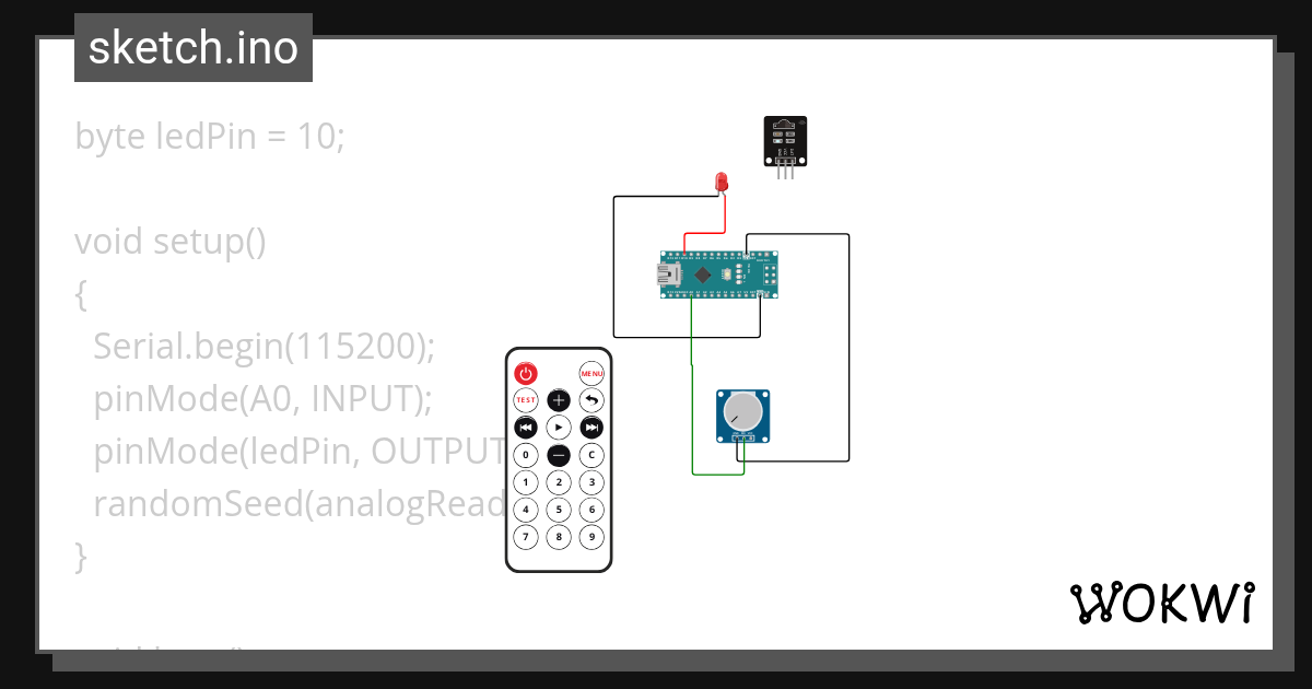 Remote Control Free Led Wokwi Esp32 Stm32 Arduino Simulator 