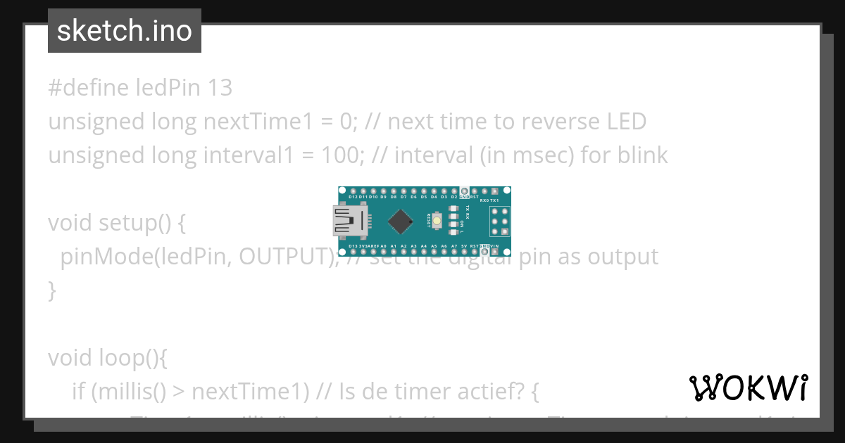 5 Seconds Blink Wokwi Esp32 Stm32 Arduino Simulator