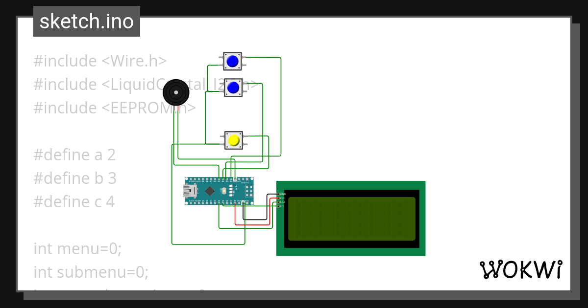 Project menu - Wokwi ESP32, STM32, Arduino Simulator