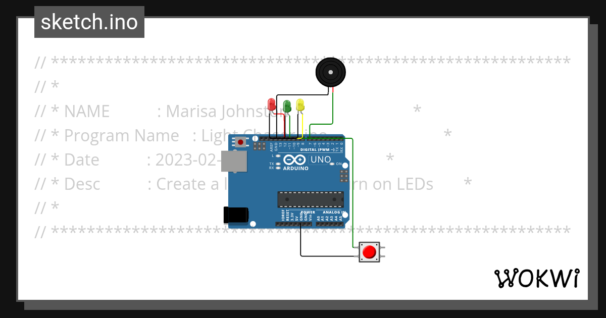 Johnston light chaser - Wokwi ESP32, STM32, Arduino Simulator