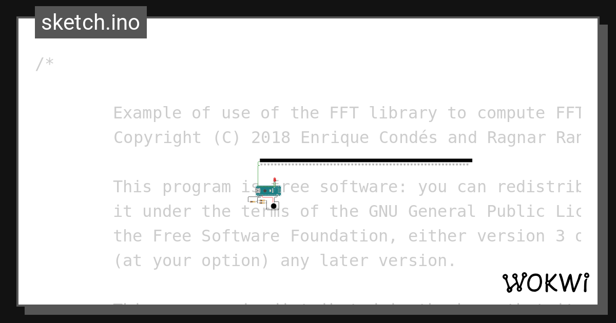 Example Of Use Of The Fft Library Wokwi Esp32 Stm32 Arduino Simulator 4212